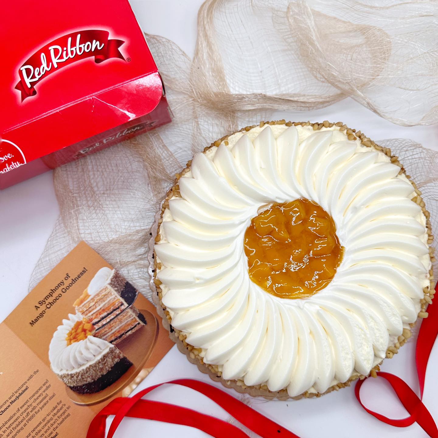 Red Ribbon brings you the New Mango-Choco Marjolaine, their most ...