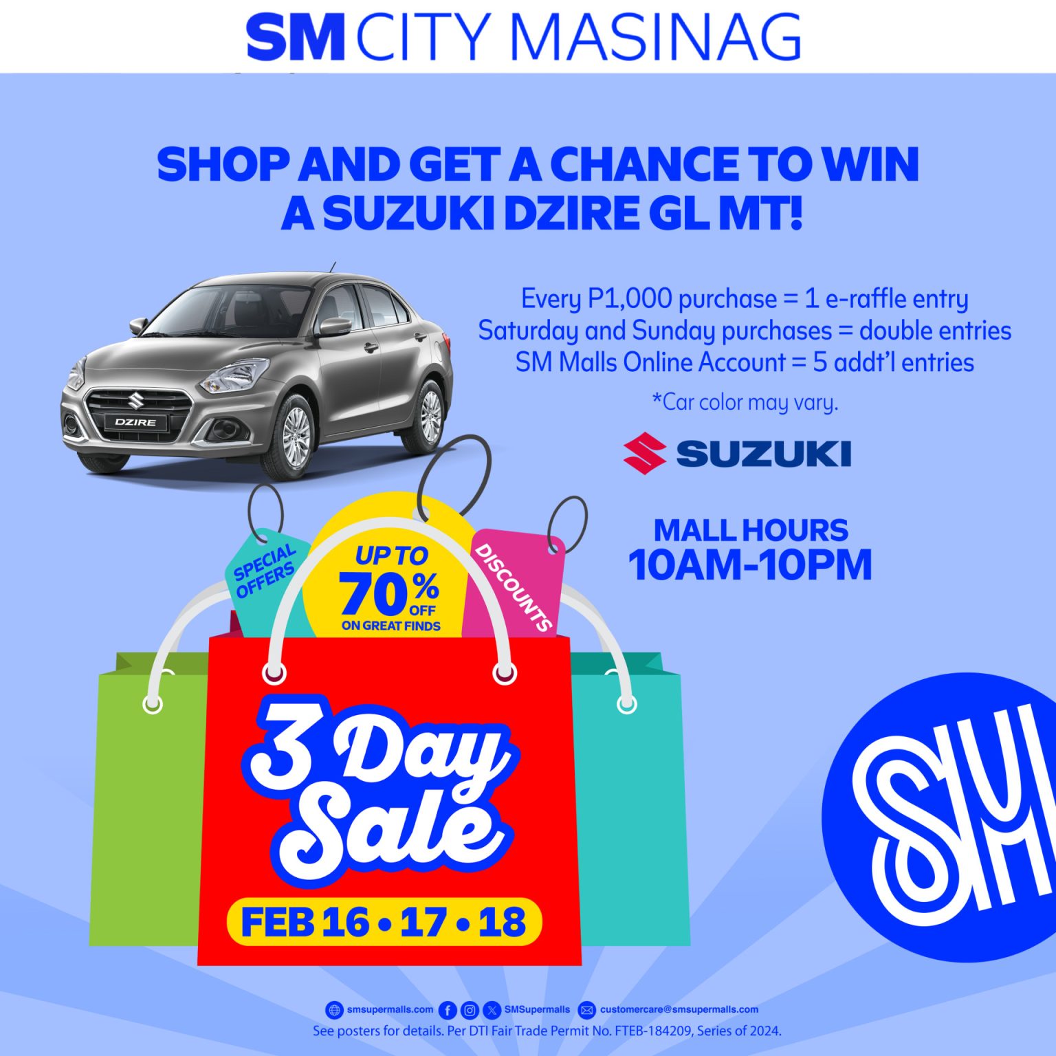Score big discounts at the 3-Day Sale of SM City Masinag and SM Center ...